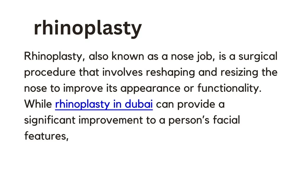 PPT - healing process of RHINOPLASTY SURGERY PowerPoint Presentation ...