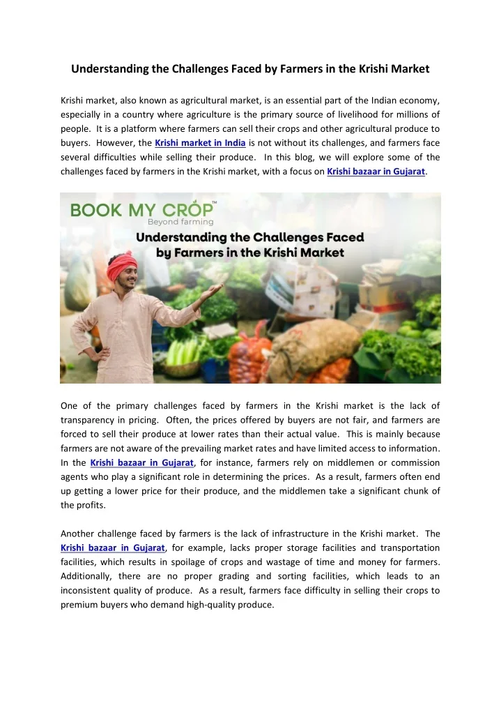 PPT - Understanding the Challenges Faced by Farmers in the Krishi ...