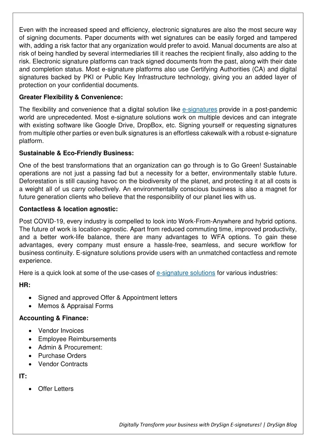 PPT - 8 ways e-signatures can transform your business! - DrySign USA ...