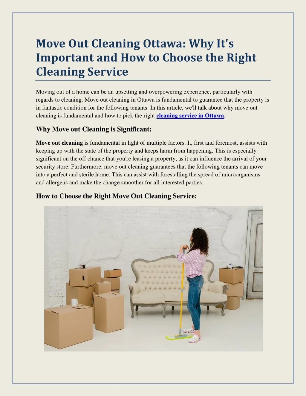 PPT - Move Out Cleaning Ottawa Why It's Important and How to Choose the ...