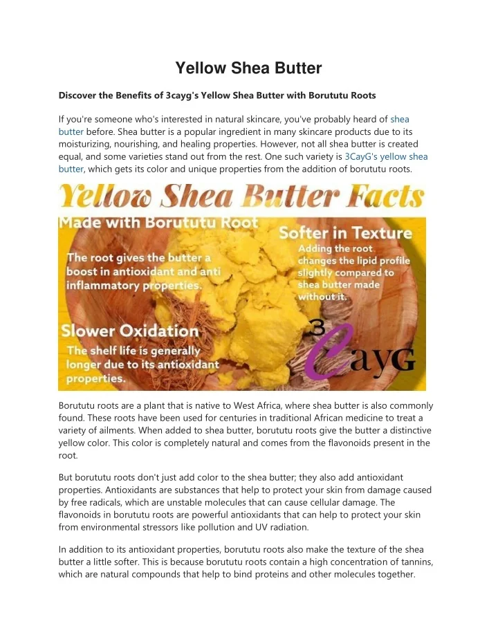 PPT - Yellow Shea Butter PowerPoint Presentation, free download - ID ...