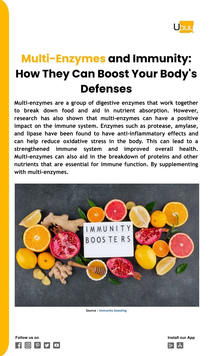 PPT - Multi-Enzymes and Immunity: How They Can Boost Your Body's ...