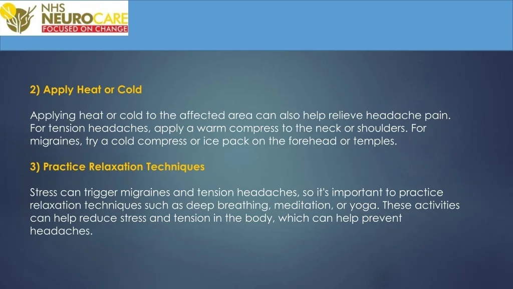 PPT - 5 Tips for Speedy Migraine Relief: Effective Headache Treatments ...