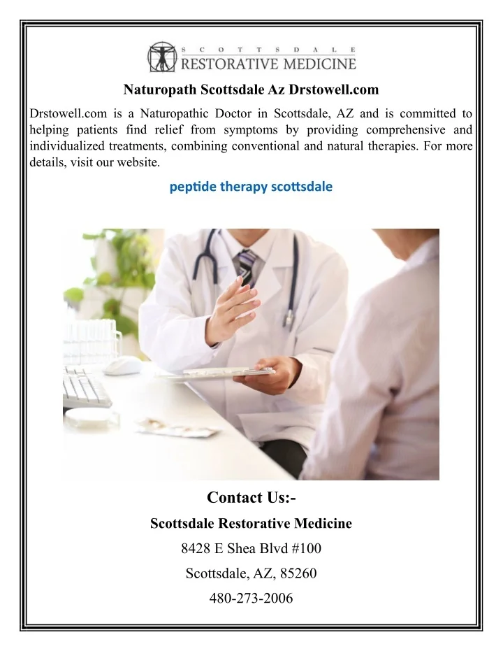 PPT - Naturopath Scottsdale Az | Drstowell.com PowerPoint Presentation ...