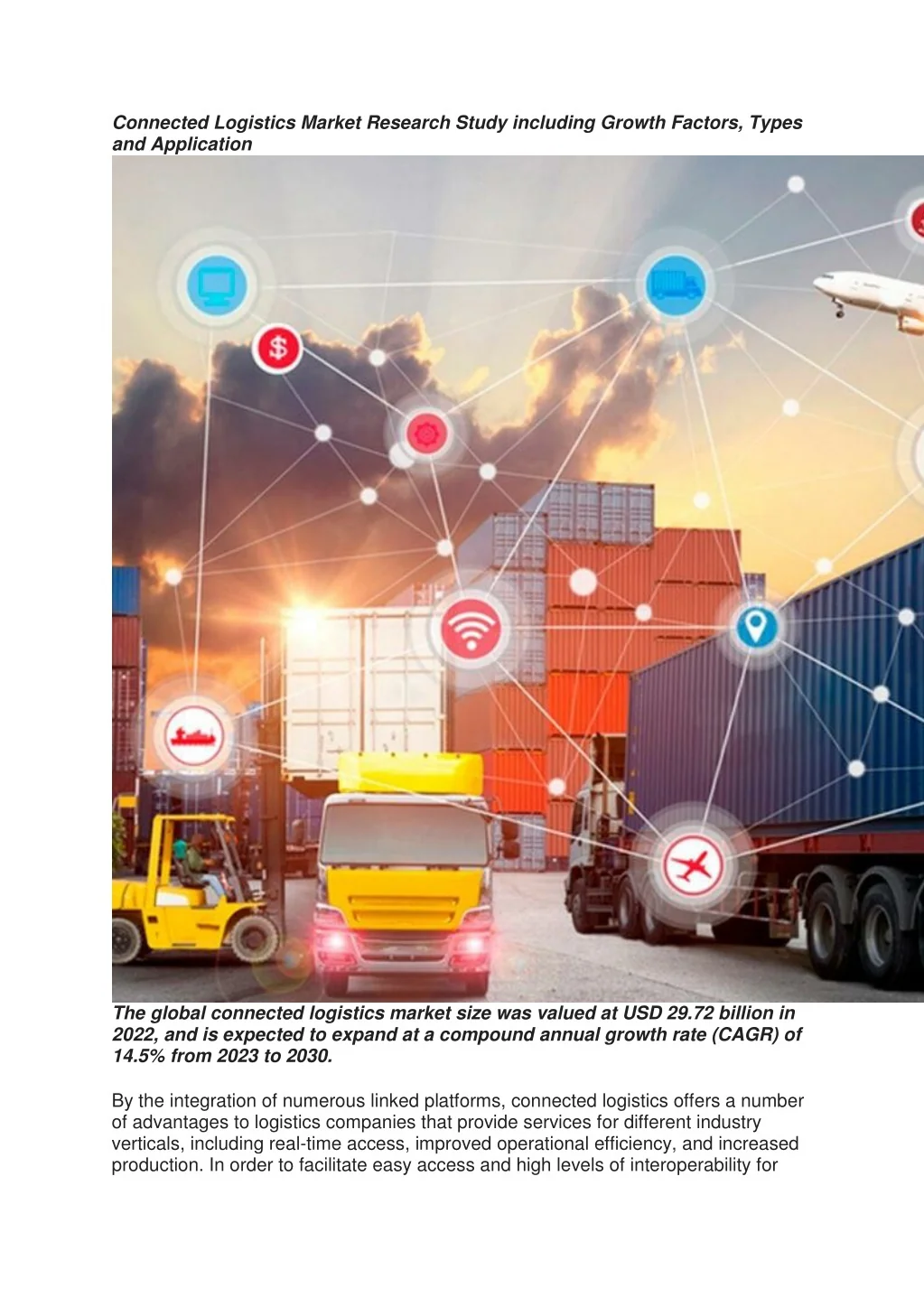 PPT - Connected Logistics Market Research Study including Growth ...