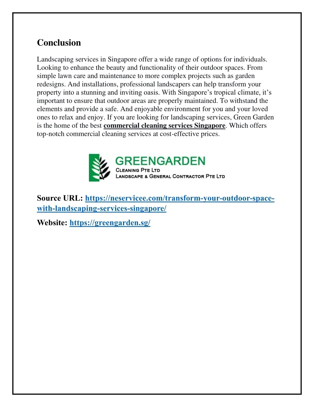 PPT - Transform Your Outdoor Space With Landscaping Services Singapore ...