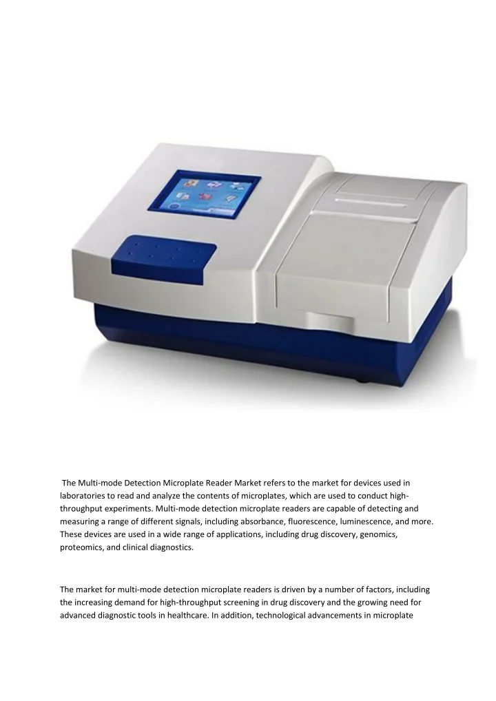PPT - Multi-mode Detection Microplate Reader Market PowerPoint ...