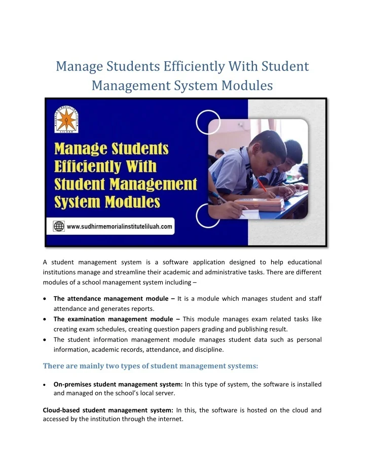 PPT - Manage Students Efficiently With Student Management System ...