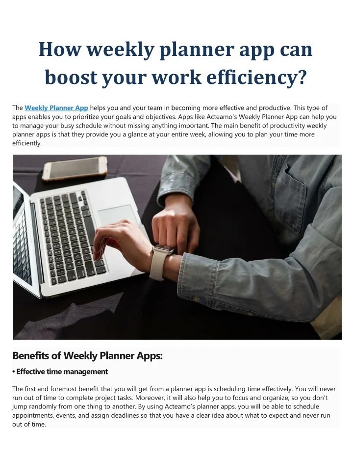PPT - How weekly planner app can boost your work efficiency? PowerPoint ...