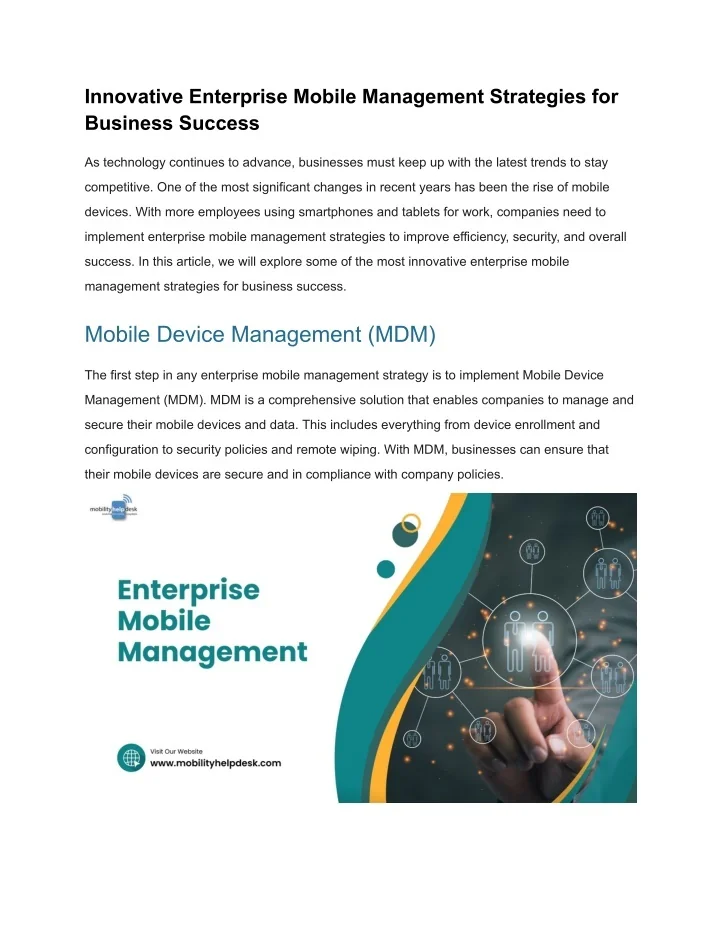 PPT - Innovative Enterprise Mobile Management Strategies for Business ...