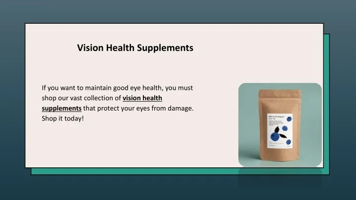 PPT - Vision Health Supplements PowerPoint Presentation, free download ...