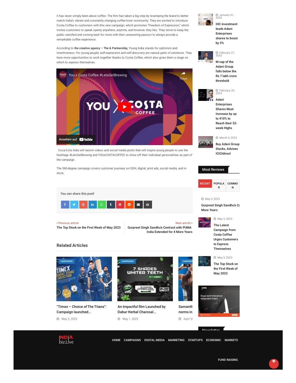 PPT - indiabiz-live-the-latest-campaign-from-costa-coffee-urges ...