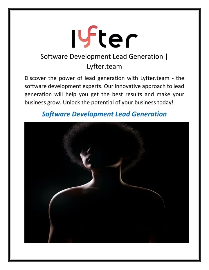 PPT - Software Development Lead Generation Lyfter.team PowerPoint Presentation - ID:12144175