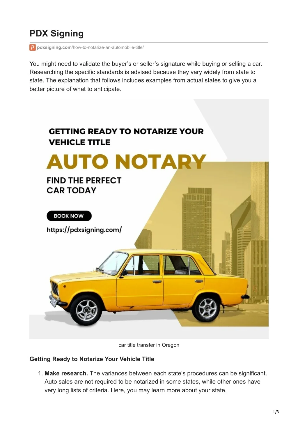 PPT - How to Notarize an Automobile Title PowerPoint Presentation, free ...