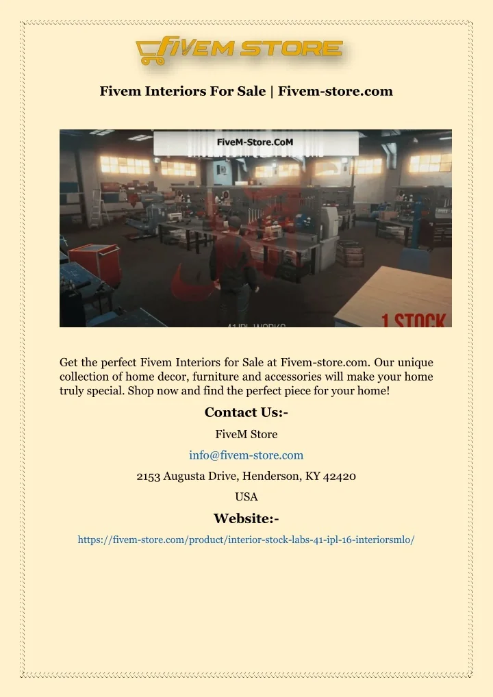 PPT - Fivem Interiors For Sale | Fivem-store.com PowerPoint Presentation - ID:12145039