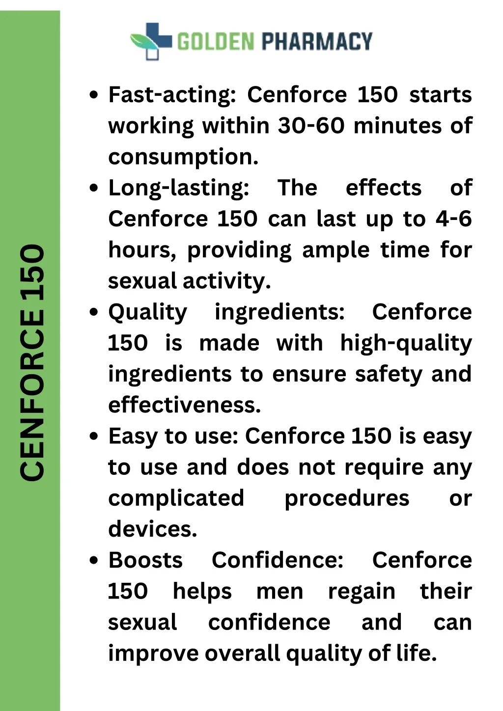 PPT - Boosts Confidence: Cenforce 150 helps men regain their sexual ...