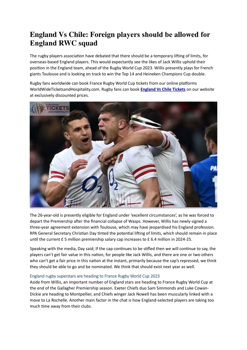 PPT - England Vs Chile Foreign players should be allowed for England ...