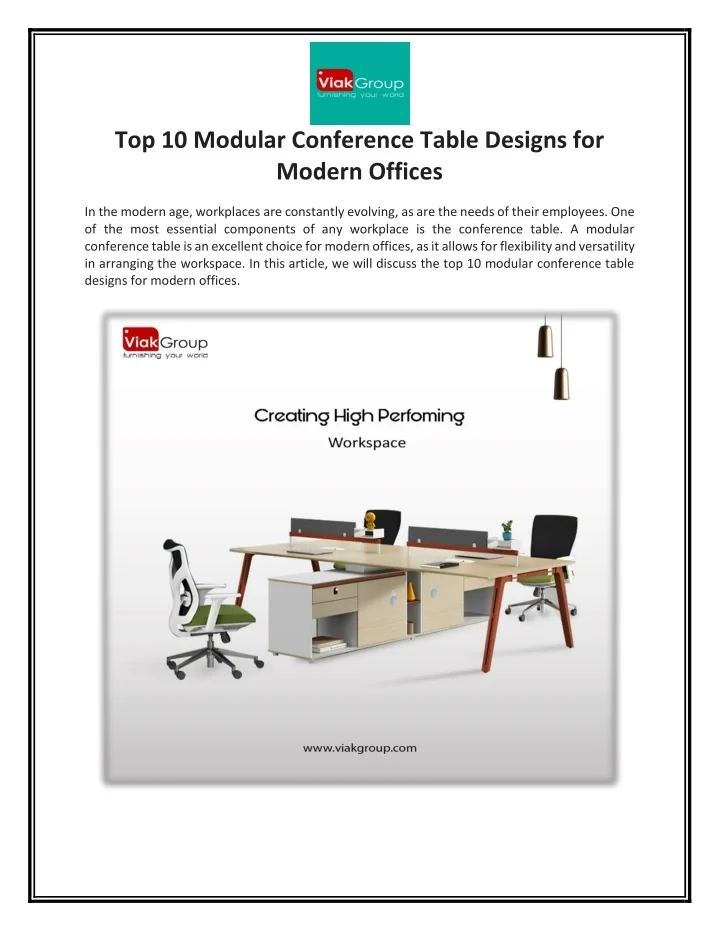 PPT - Top 10 Modular Conference Table Designs for Modern Offices ...