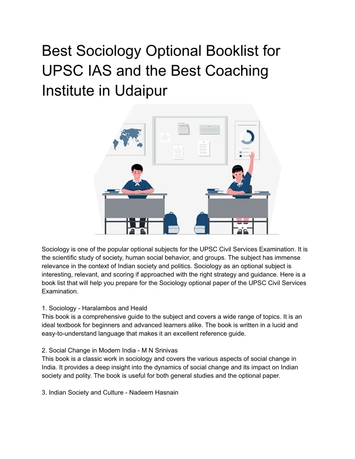 PPT - Best Sociology Optional Booklist for UPSC IAS and the Best ...