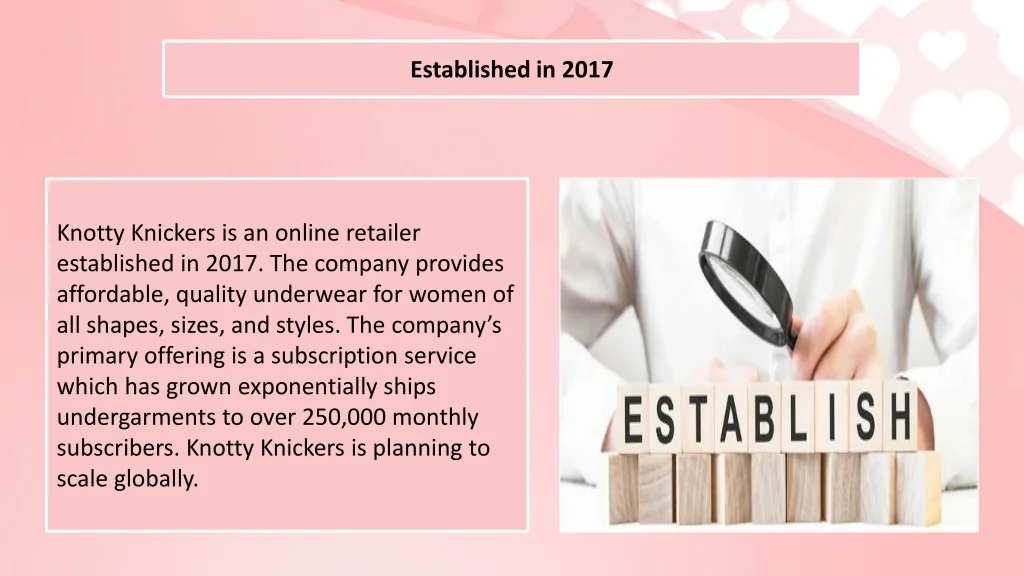 PPT - Knotty Knickers - An Underwear Subscription Service PowerPoint ...