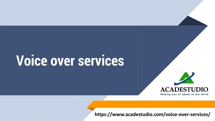 PPT - What is a voice-over service? PowerPoint Presentation, free ...