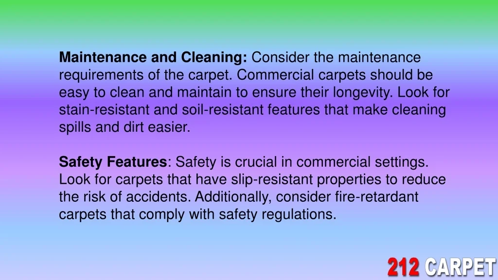 PPT - Sustainable Choices for Commercial Carpeting PowerPoint ...