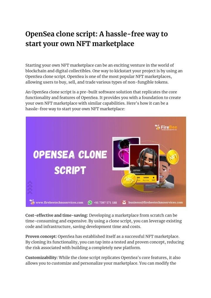 Ppt Opensea Clone Script A Hassle Free Way To Start Your Own Nft Marketplace Powerpoint 