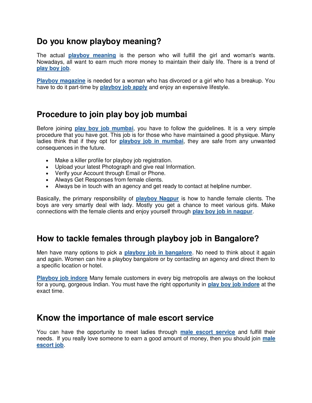 PPT - Playboy job Surat Want to become a playboy PowerPoint ...