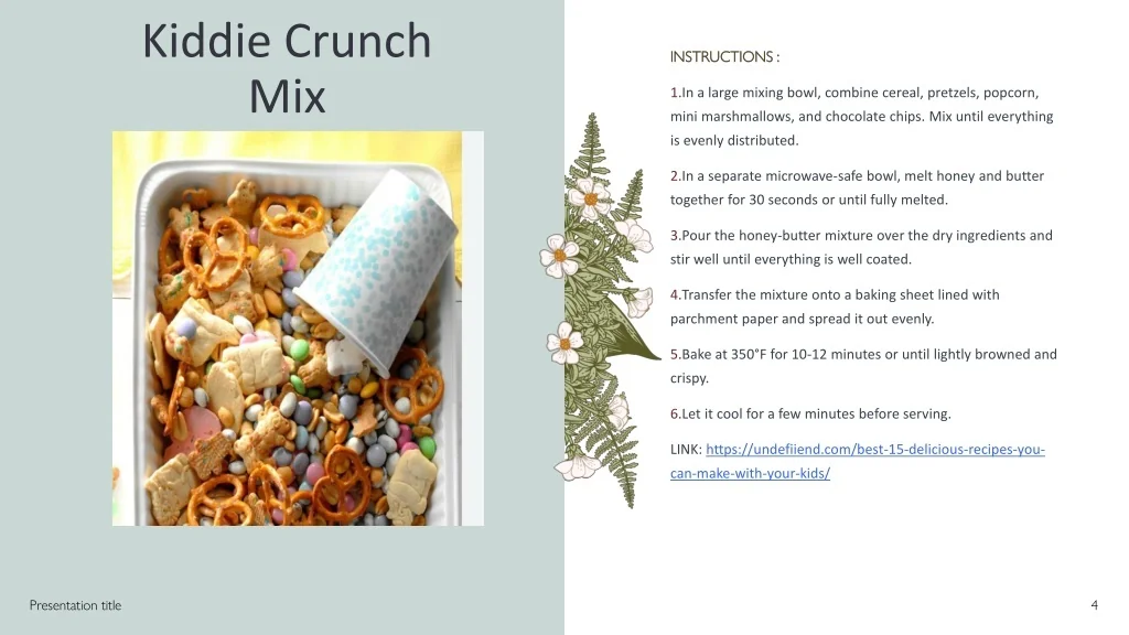 PPT - Best 15 Delicious Recipes You Can Make With Your Kids PowerPoint ...