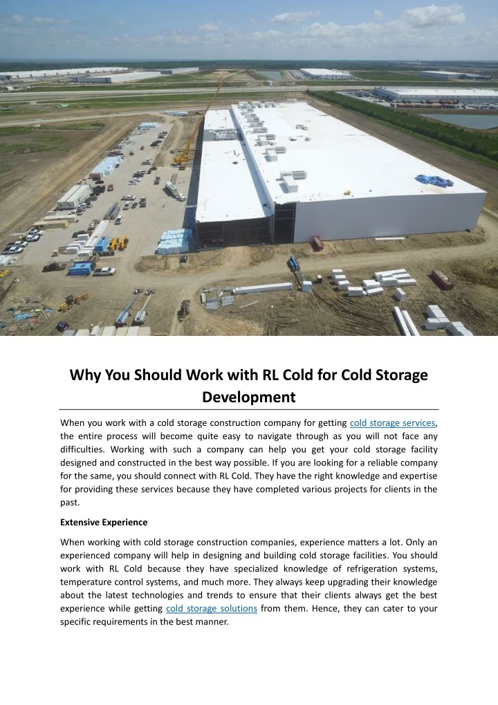 PPT - Why You Should Work with RL Cold for Cold Storage Development PowerPoint Presentation - ID ...