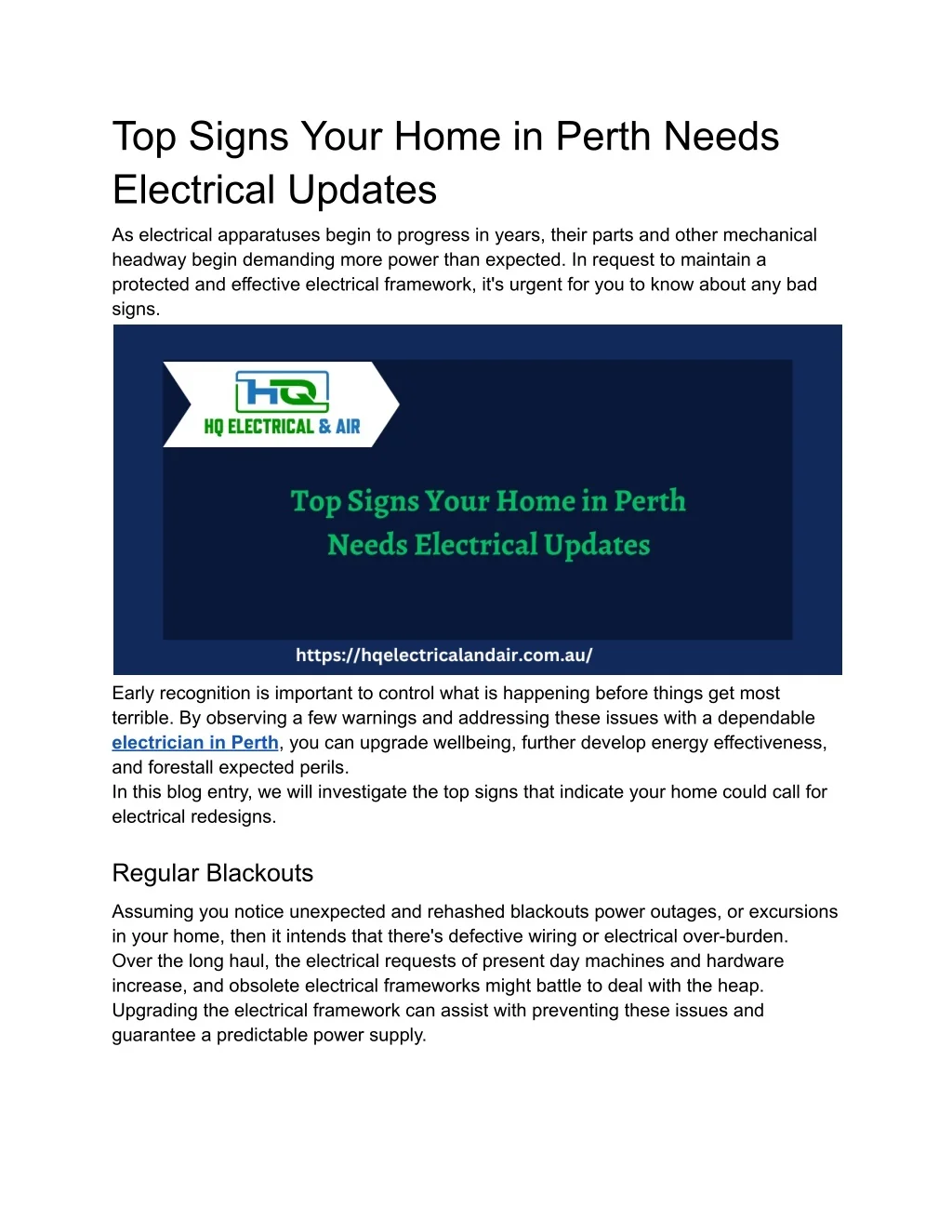 PPT - Top Signs Your Home in Perth Needs Electrical Updates PowerPoint ...