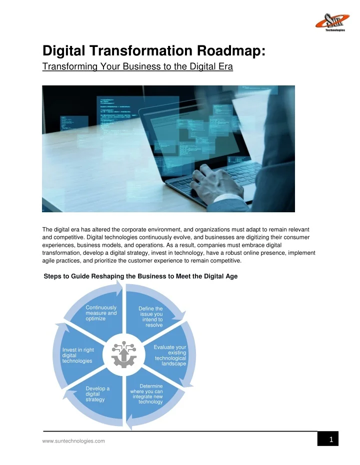 PPT - Digital Transformation Roadmap: Transforming Your Business to the ...