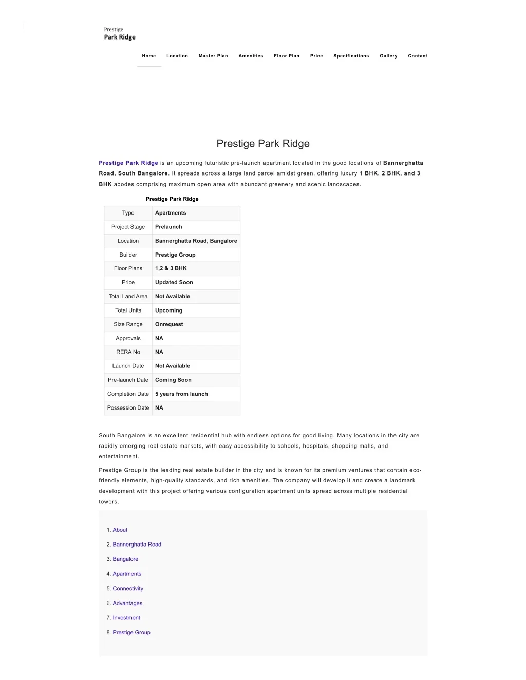 PPT - Prestige Park Ridge Apartments PowerPoint Presentation, free ...