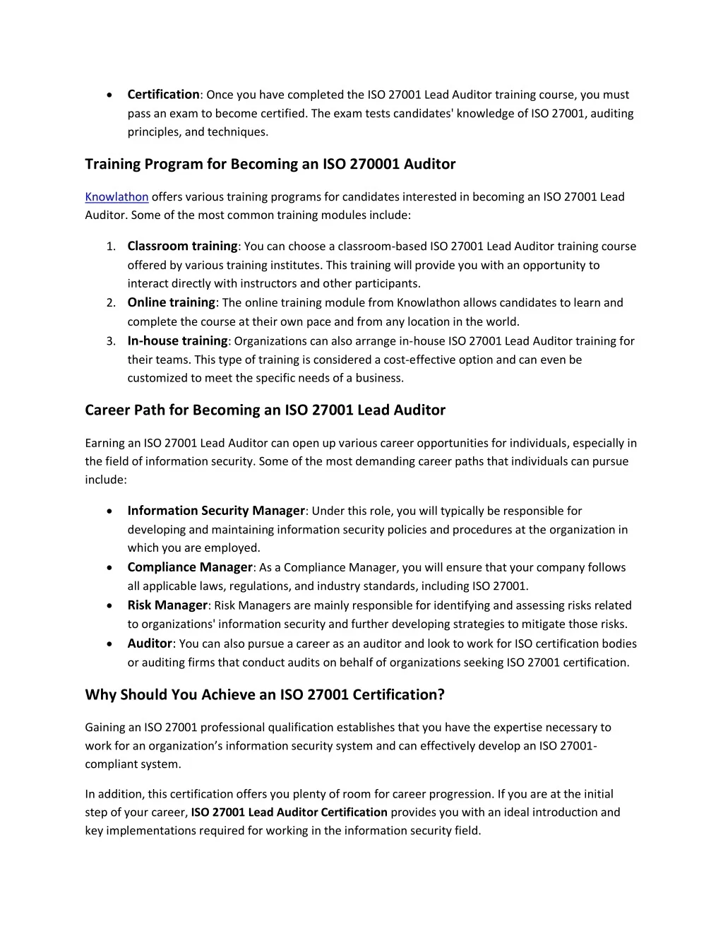 PPT - Becoming an ISO27001 Lead Auditor Requirements, Training, and ...