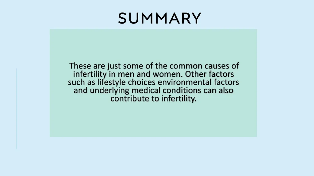 PPT - Infertility a common causes of man and women PowerPoint ...