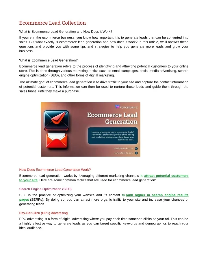 PPT - Ecommerce Lead Collection PowerPoint Presentation, free download ...