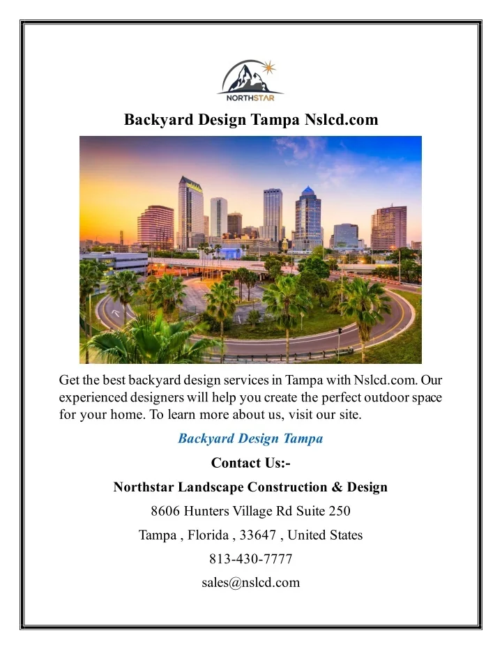 PPT - Backyard Design Tampa Nslcd PowerPoint Presentation, free ...