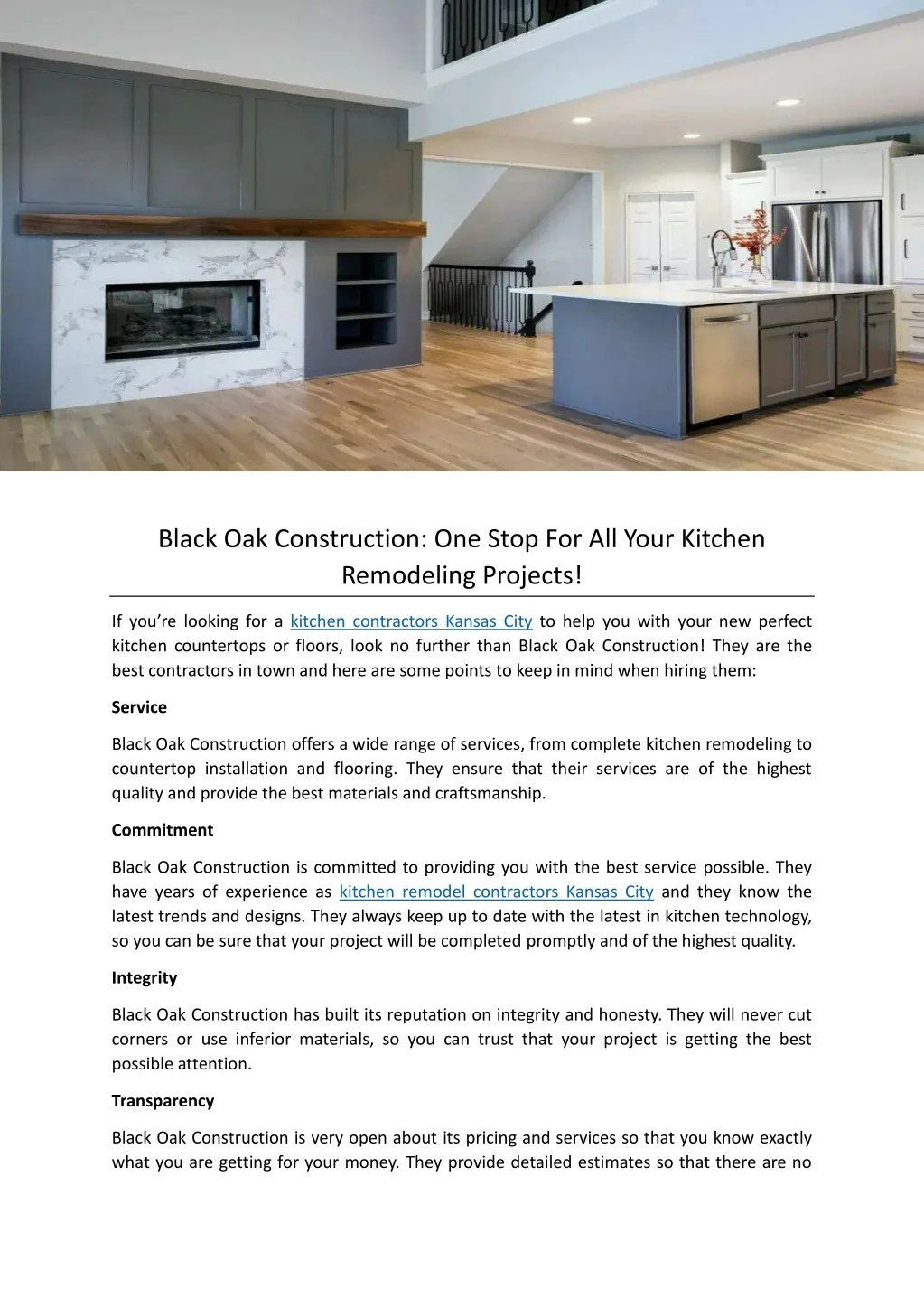 PPT - Black Oak Construction One Stop For All Your Kitchen Remodeling Projects! PowerPoint ...