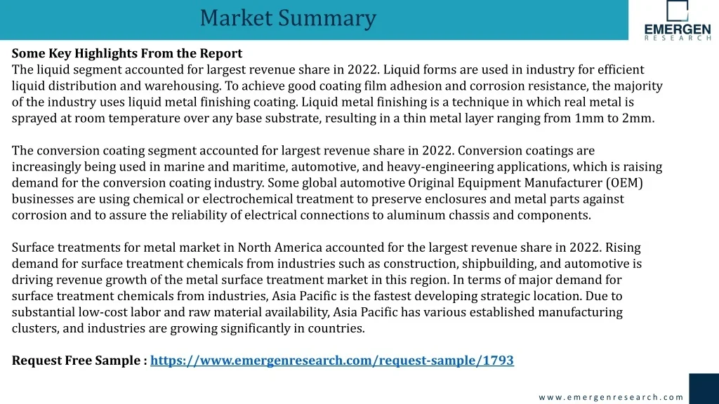 PPT - Surface treatments for Metal Market: A Look at the Key ...