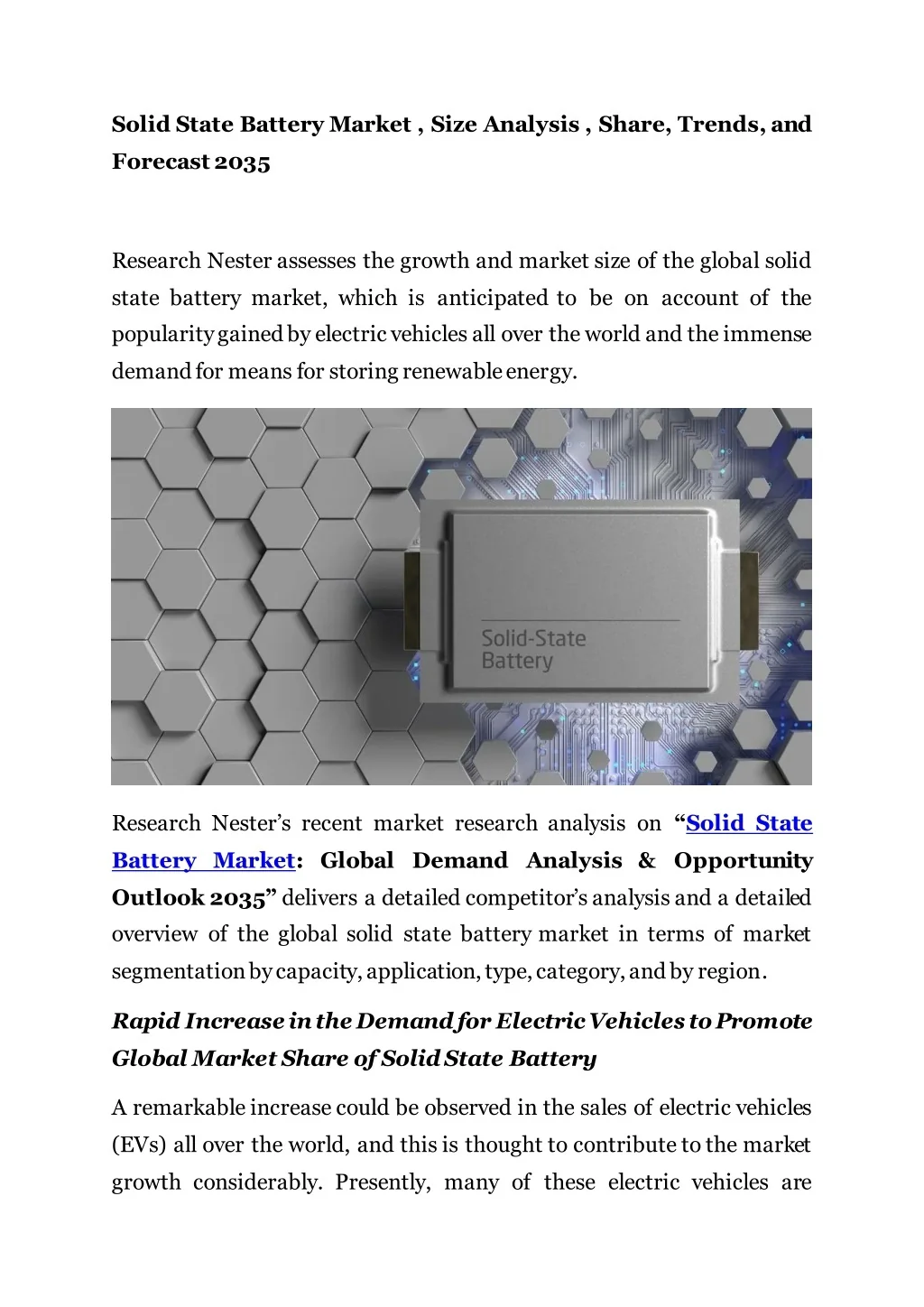 PPT - Solid State Battery Market Size, Share, Trends, and Forecast 2035 ...