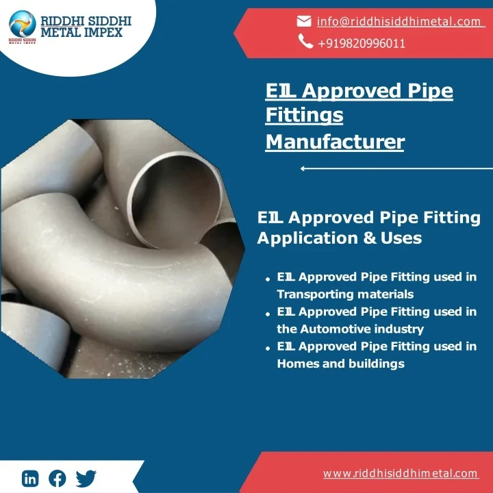 PPT - EIL Approved Pipe Fittings | IBR Approved Pipe Fittings : Riddhi ...