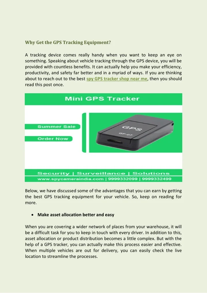 PPT - Why Get the GPS Tracking Equipment? PowerPoint Presentation, free ...