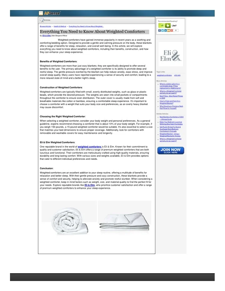 PPT - Weighted Comforters: Your Ultimate Guide | Eli & Elm PowerPoint ...