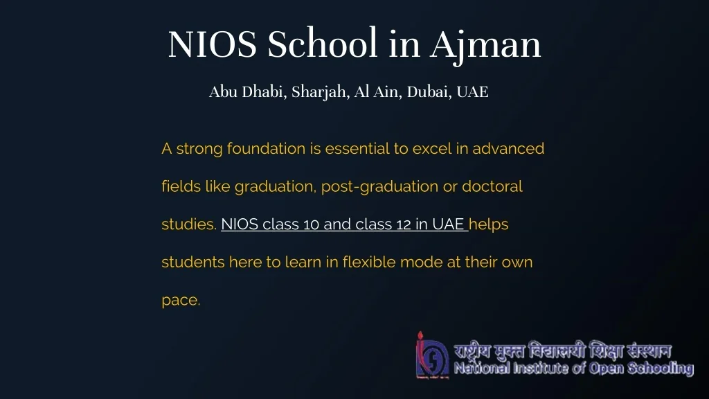 PPT - NIOS 12th Grade Examination in Abu Dhabi PowerPoint Presentation ...