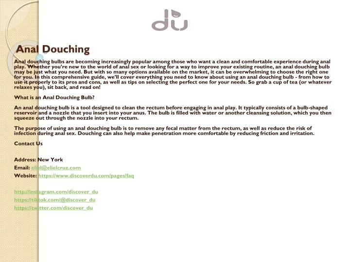 PPT - Anal Douching PowerPoint Presentation, free download - ID:12175512