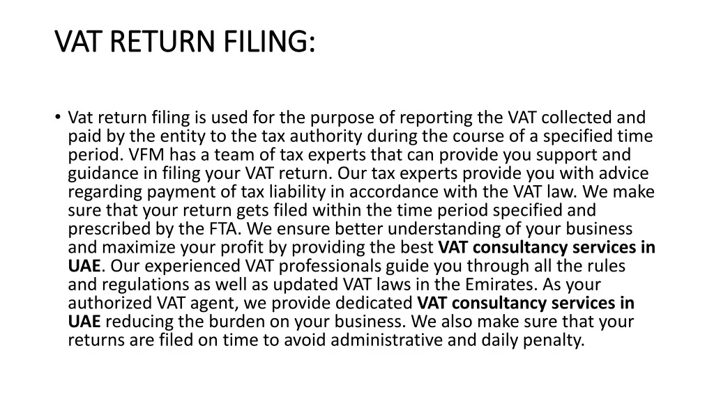 PPT - VAT Consultancy Services in UAE PowerPoint Presentation, free download - ID:12176091