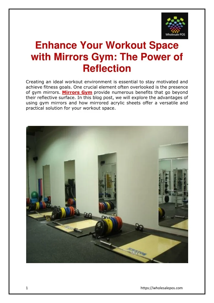 PPT - Enhance Your Workout Space with Mirrors Gym The Power of ...