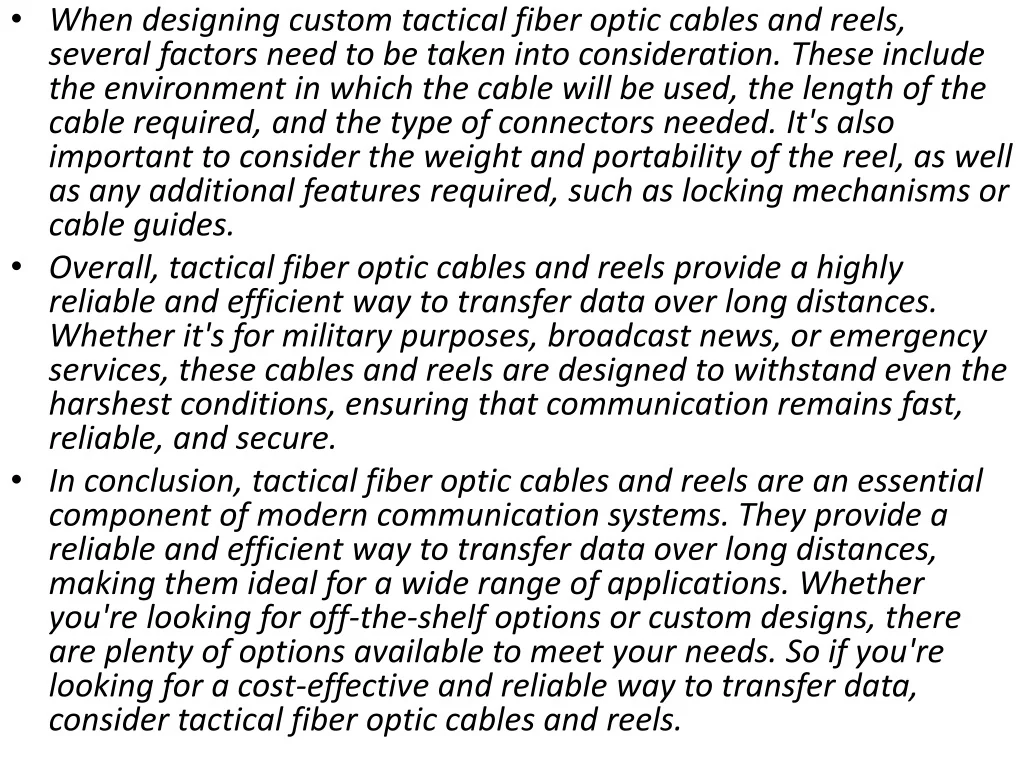 PPT - fiber optic cables PowerPoint Presentation, free download - ID ...