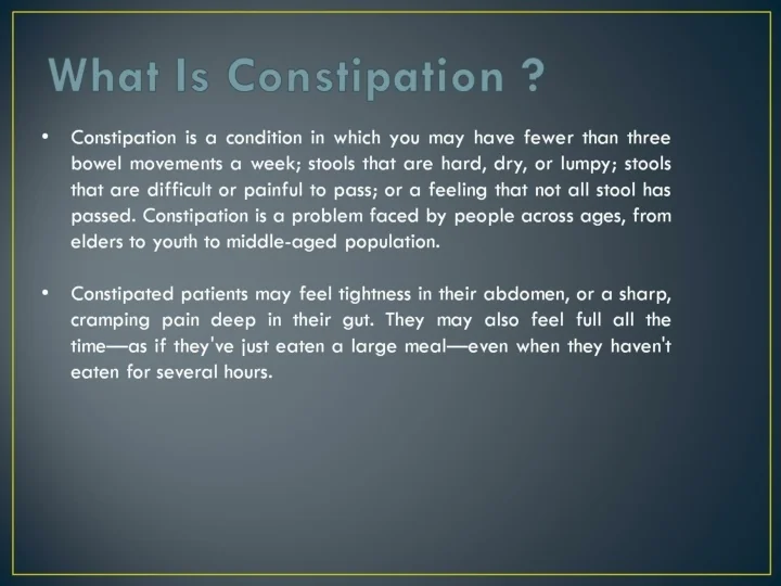 PPT - Best medicine for constipation in Ayurveda PowerPoint ...