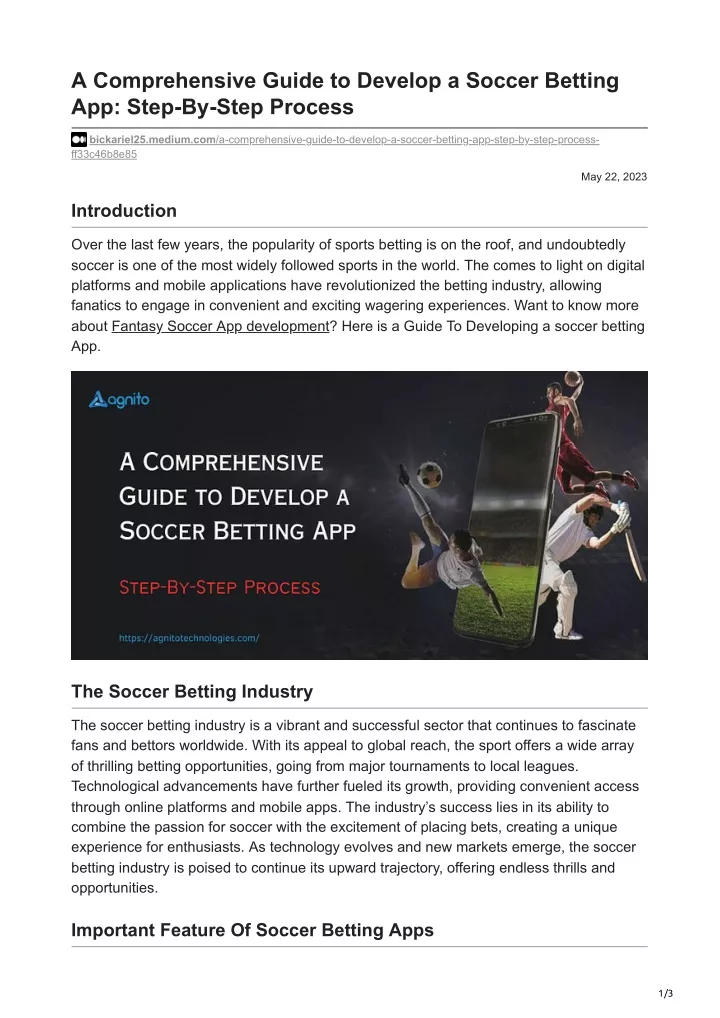 PPT - A Comprehensive Guide to Develop a Soccer Betting App Step-By ... PPT - A Comprehensive Guide to Develop a Soccer Betting App Step-By ...